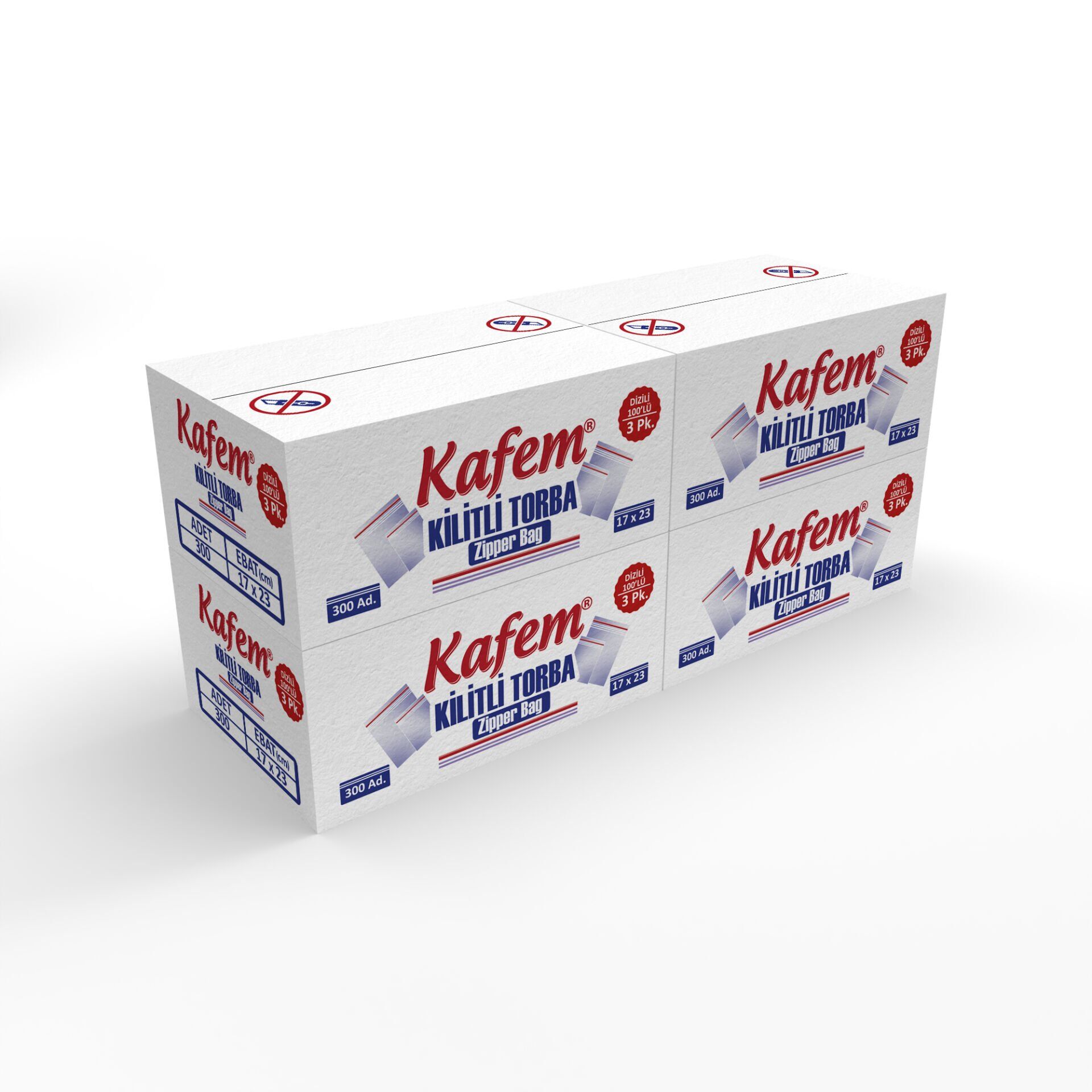 17 X 23 cm Kilitli Poşet / Naylon (1200 Adet ) - Kafem